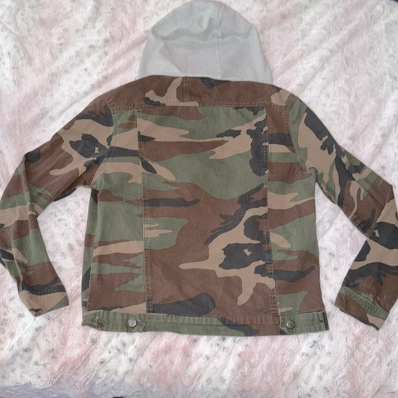 Nomad | Jackets & Coats | Nomad Camo Jean Jacket With Grey Hood | Poshmark